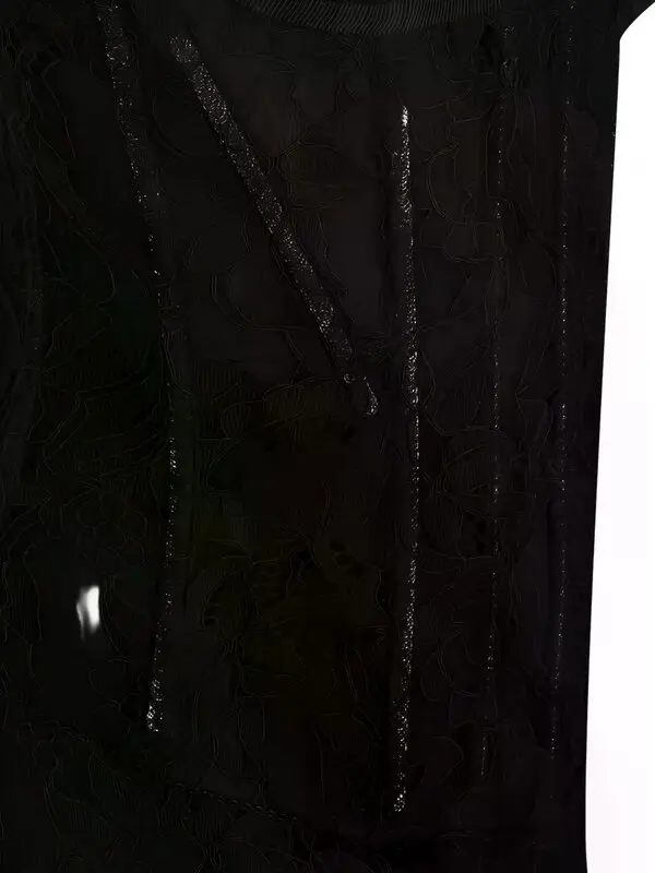 Dolce & Gabbana Long-sleeve Lace Midi Dress - Black