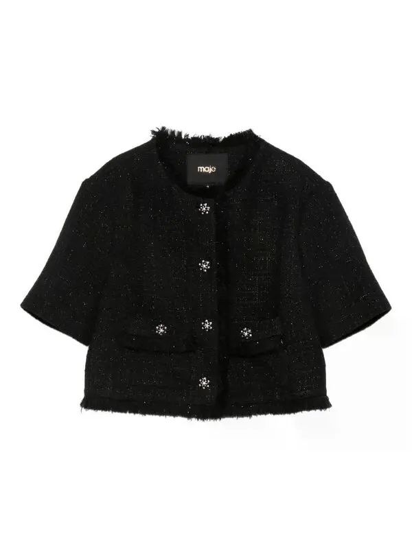 Maje Embellished Jacket - Black