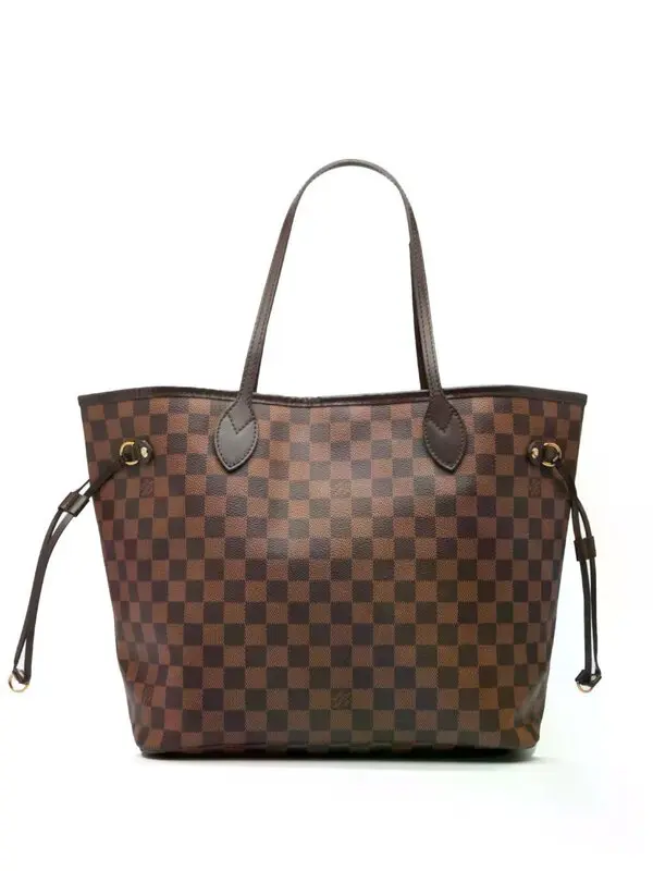 LOUIS VUITTON 2015 Damier Ebene Neverfull Mm Tote Bag - Brown