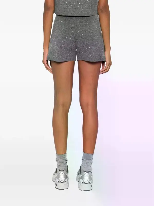 Maje Embellished Knit Shorts - Grey