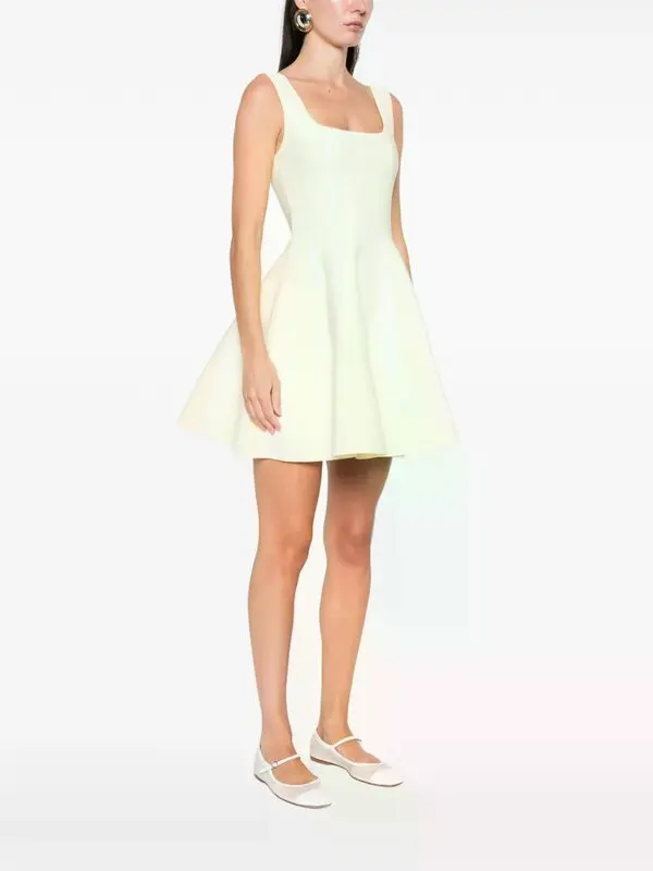 Maje Jacquard Knit Skater Dress - Yellow