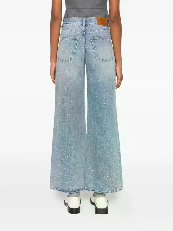 Maje Embellished Wide-leg Jeans