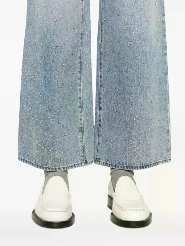 Maje Embellished Wide-leg Jeans