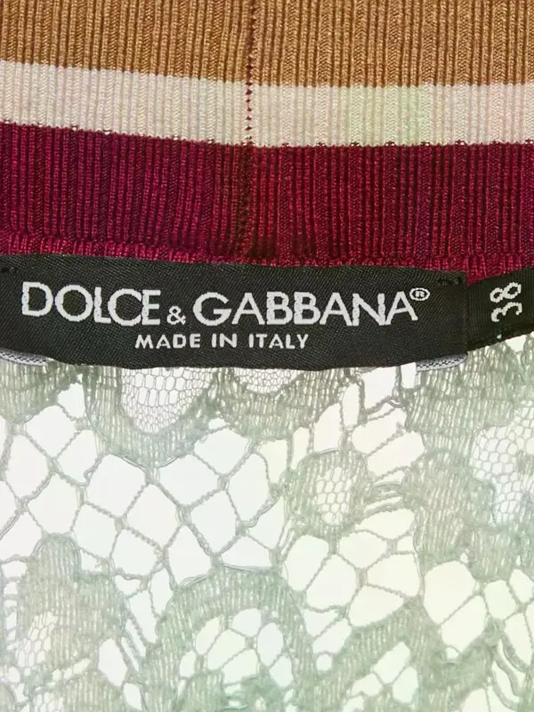 Dolce & Gabbana Oversized Cardigan With Lace Panel