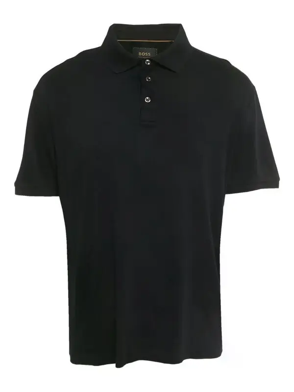 BOSS L-perry Cotton Polo Shirt - Black