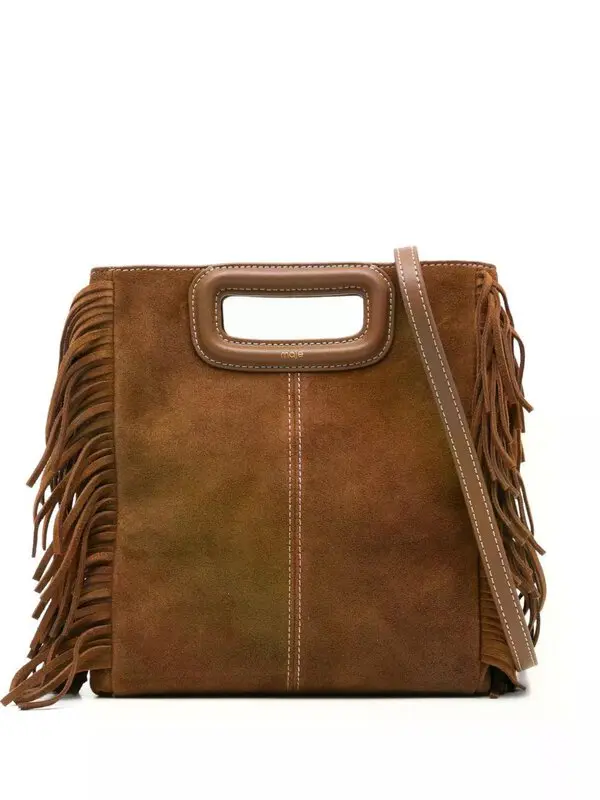 Maje Fringed Tote Bag - Brown