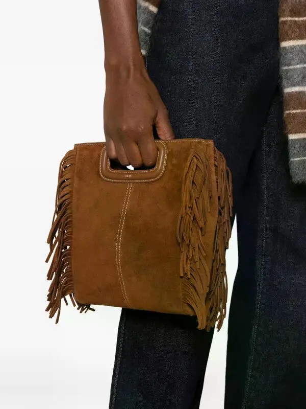 Maje Fringed Tote Bag - Brown