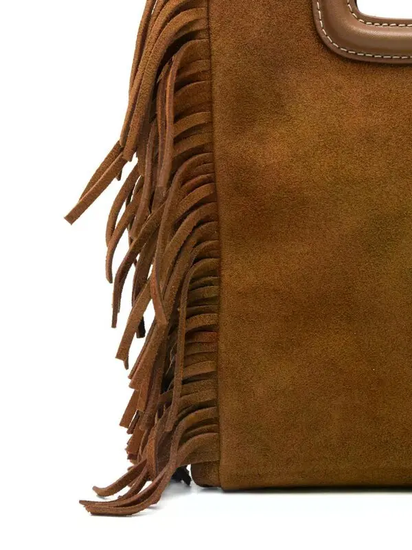 Maje Fringed Tote Bag - Brown