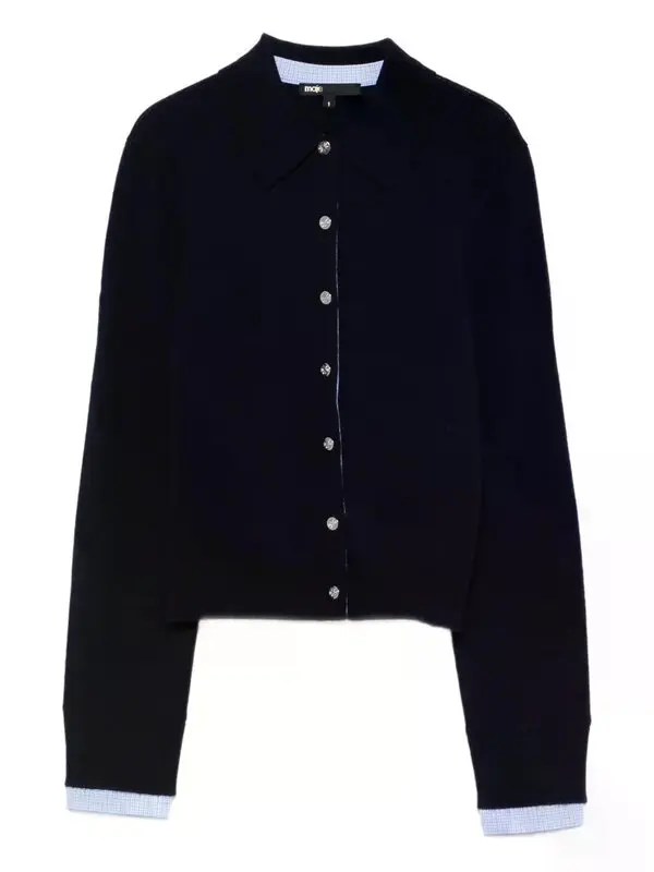Maje Button-front Cardigan With Collar