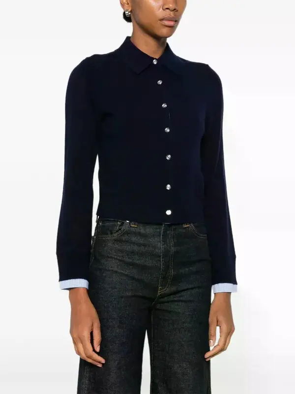 Maje Button-front Cardigan With Collar
