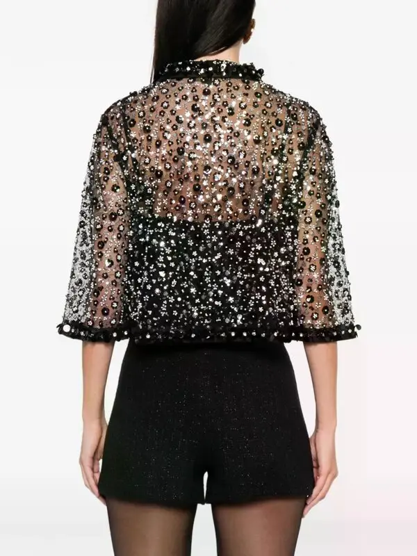 Maje Embellished Collared Shirt