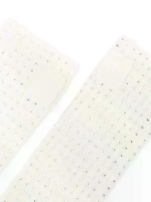 Maje Embellished Wool Gloves - Neutrals