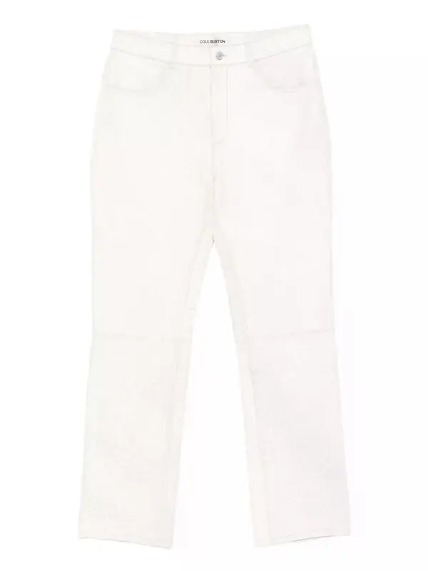 COLE BUXTON Cracked-finish Trousers