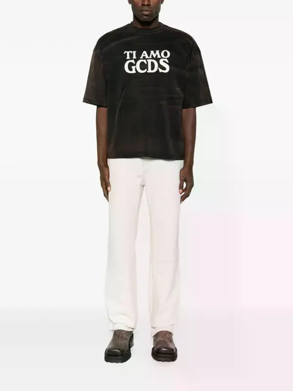 COLE BUXTON Cracked-finish Trousers