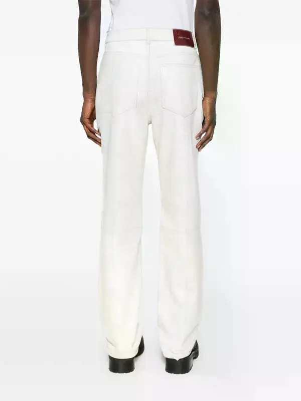 COLE BUXTON Cracked-finish Trousers