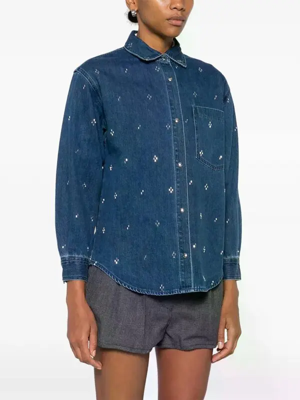 Maje Crystal-embellished Buttoned Shirt