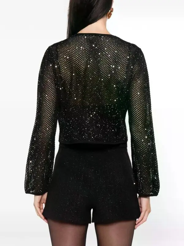 Maje Sequin Embellished Cardigan - Black