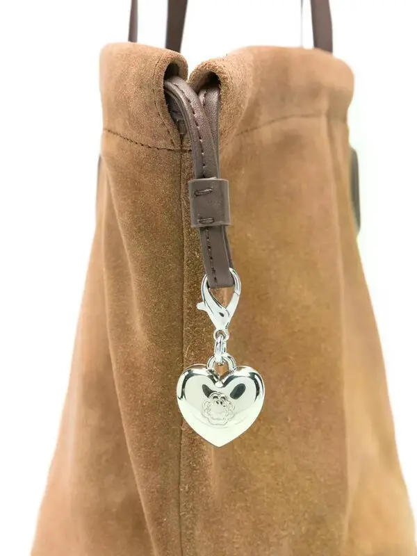 Maje Heart Charm Shoulder Bag - Brown