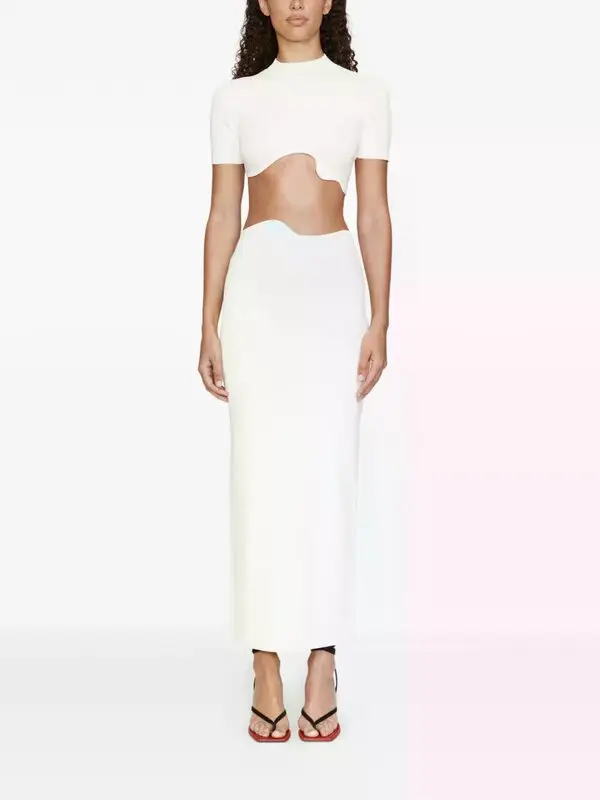 Christopher Esber Cut-out Short-sleeve Top - White