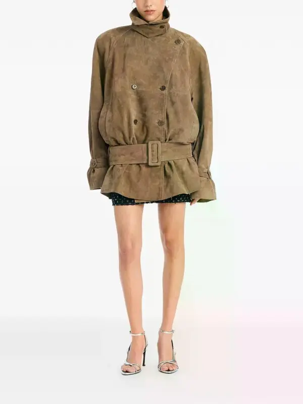 ROTATE BY BIRGER CHRISTENSEN Oversized Suede Jacket