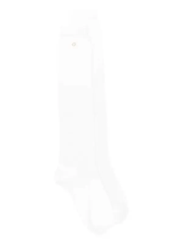 Maje Flower Appliqué Socks - White