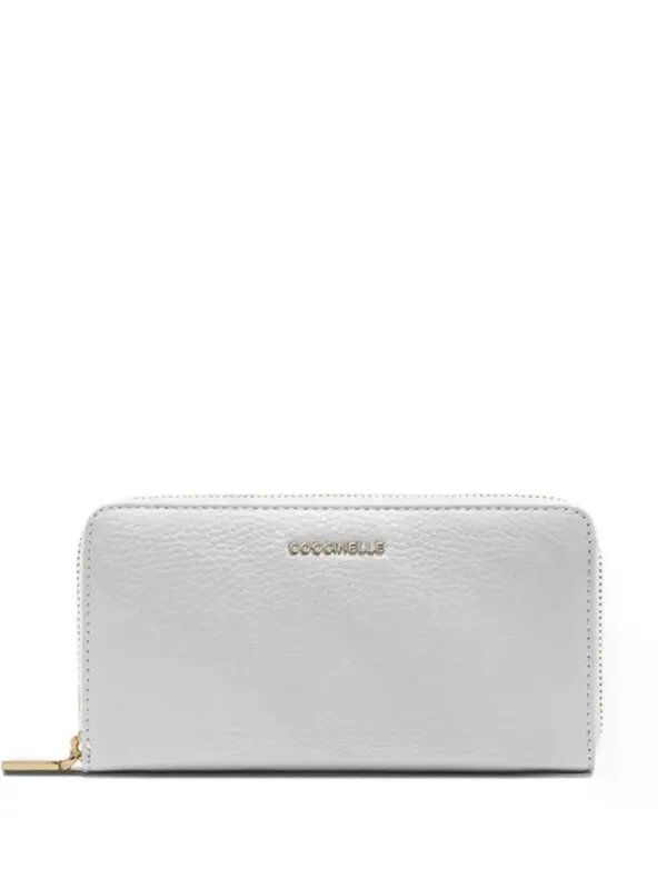 COCCINELLE Leather Zip Wallet - White