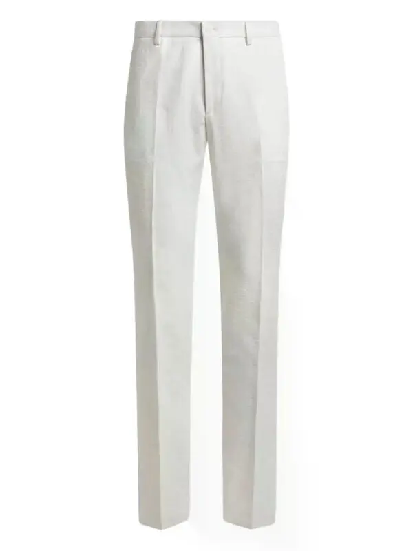 Etro Floral-jacquard Trousers - White