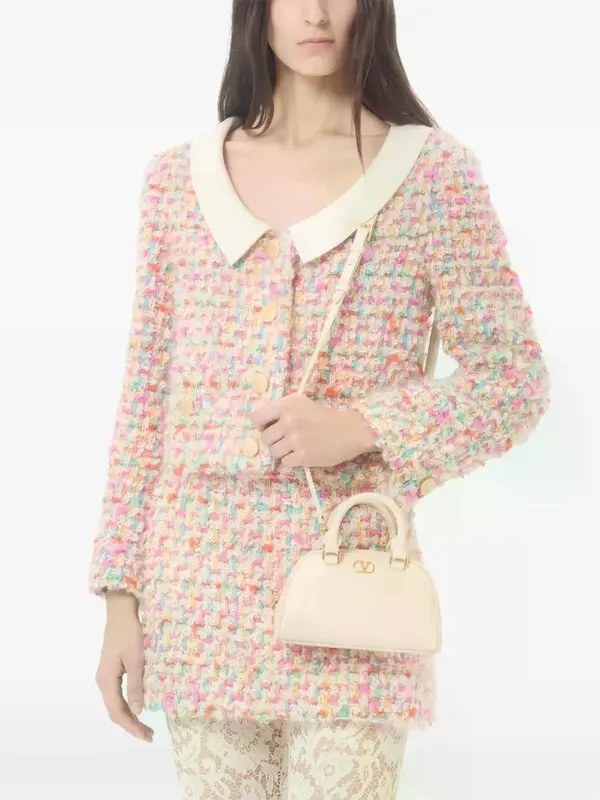 Valentino Garavani Vlogo Signature Grained Leather Tote Bag