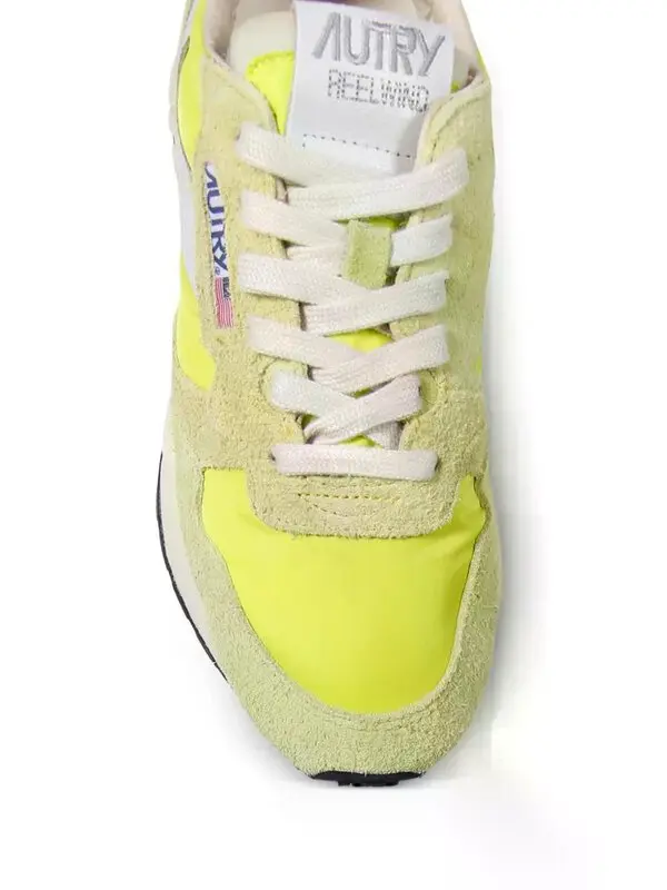 AUTRY Logo Lace-up Sneakers - Yellow