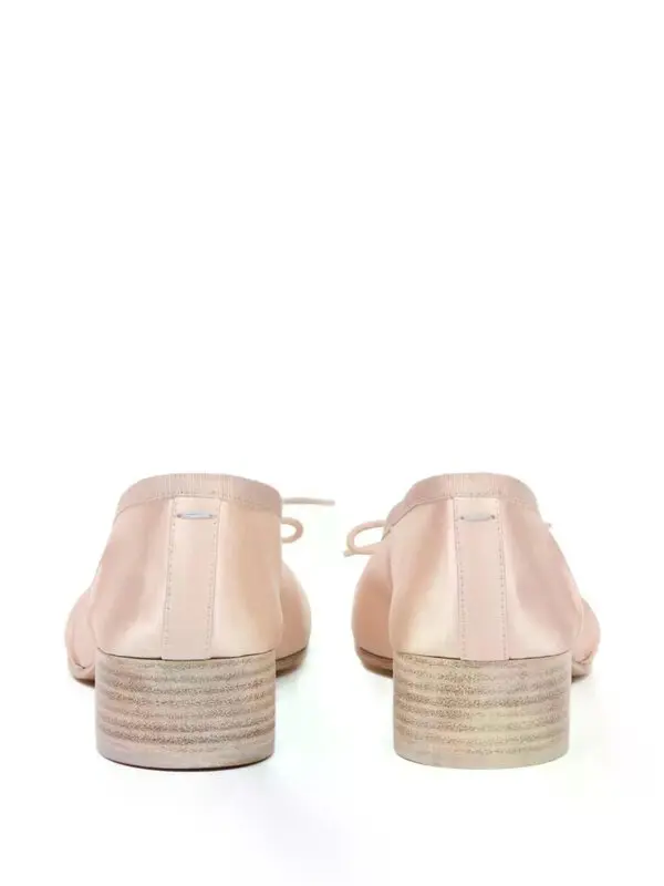 MAISON MARGIELA Tabi Satin Ballerinas With Bow Detailing - Pink