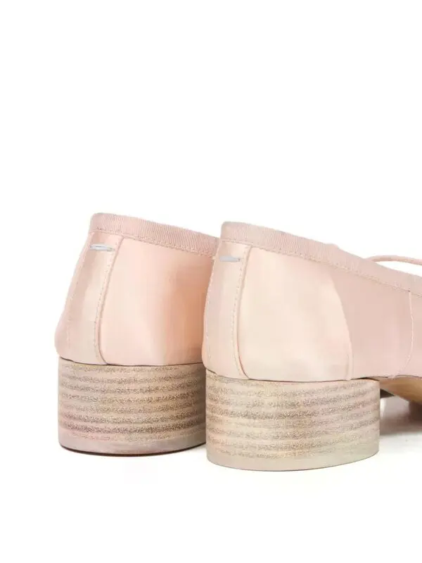 MAISON MARGIELA Tabi Satin Ballerinas With Bow Detailing - Pink