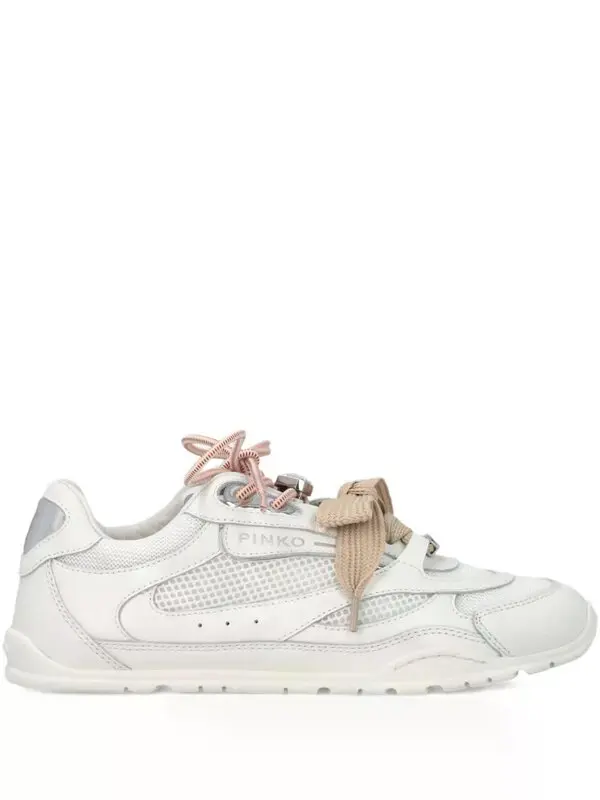 Pinko Yulia Logo Lettering Sneakers - White