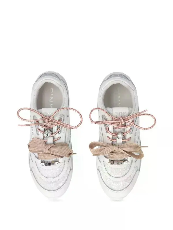 Pinko Yulia Logo Lettering Sneakers - White