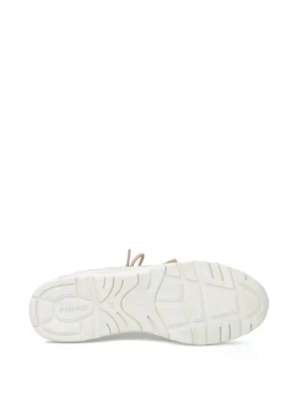 Pinko Yulia Logo Lettering Sneakers - White