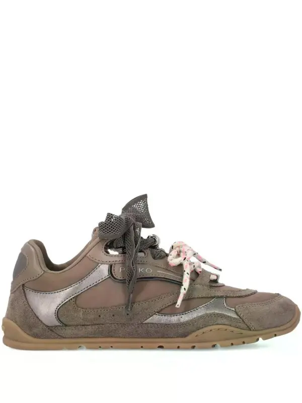 Pinko Lace-up Sneakers - Brown