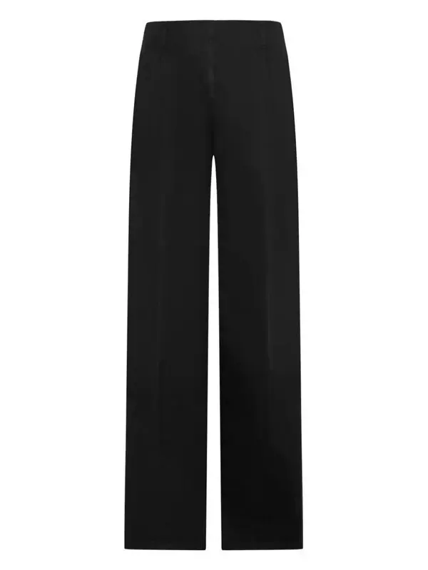 GOLDEN GOOSE Wide Leg Cotton Denim Pants With Lived-in Treatment - Black