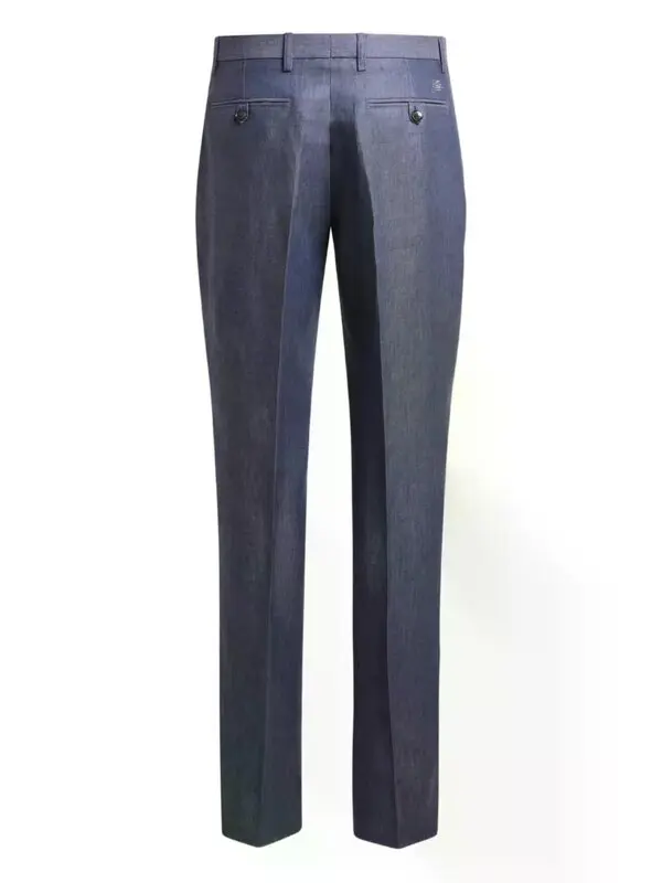 Etro Pleated Linen Trousers