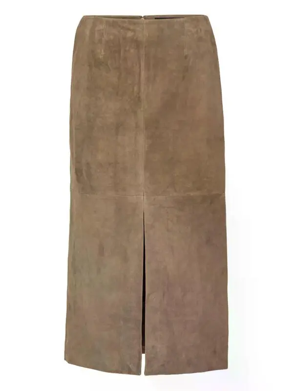 ROTATE BY BIRGER CHRISTENSEN Suede Midi Pencil Skirt