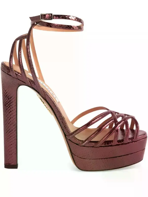 AQUAZZURA Wild Dream Platform Sandals - Red