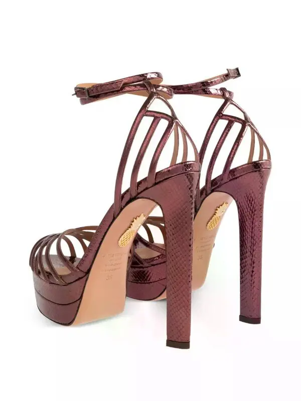 AQUAZZURA Wild Dream Platform Sandals - Red