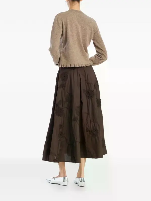 ROTATE BY BIRGER CHRISTENSEN Floral Maxi Skirt - Brown