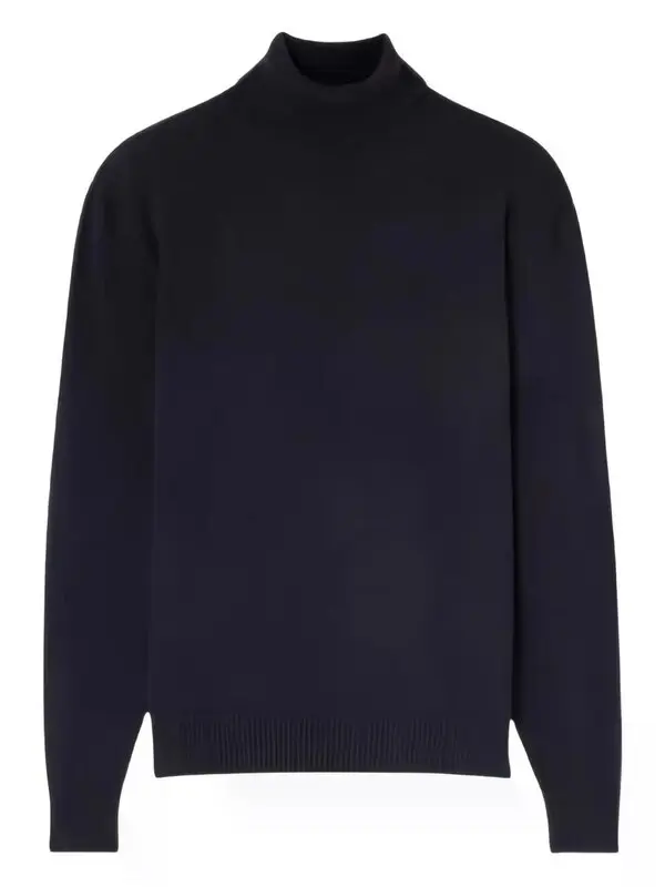 LARDINI Roll-neck Sweater - Blue