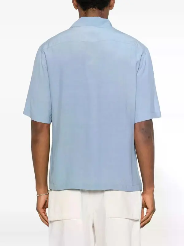 Sandro Horse-embroidered Shirt - Blue