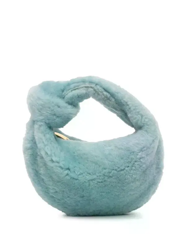 Bottega Veneta Mini Shearling Jodie Hobo Bag - Blue