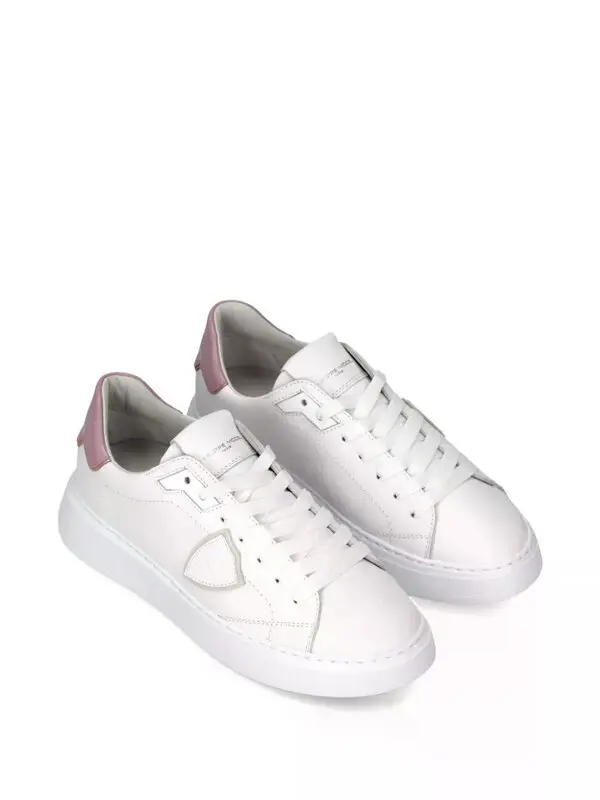 Philippe Model Temple Tennis Low Leather Trainer - White