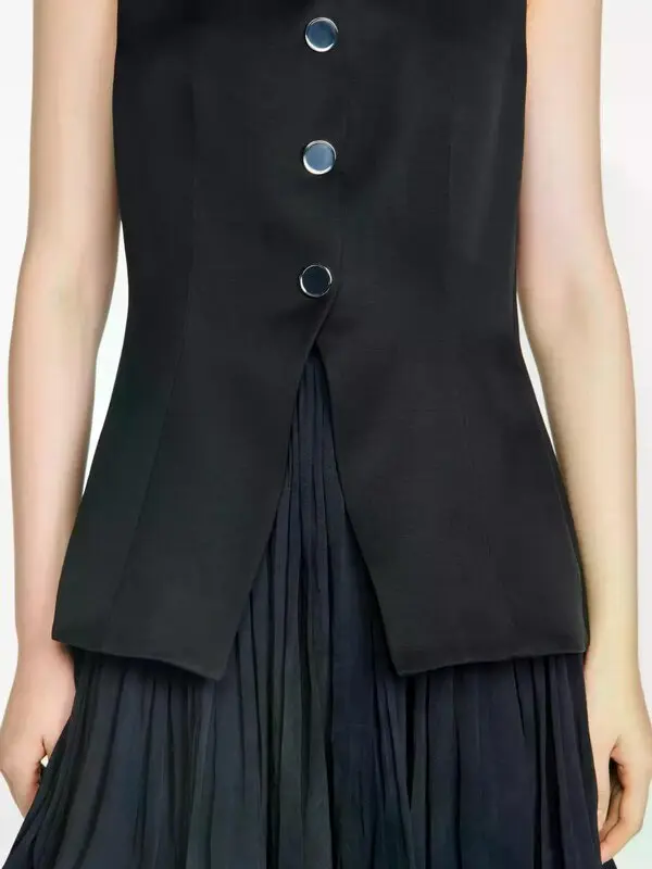 Sandro Sleeveless V-neck Layered Mini Dress