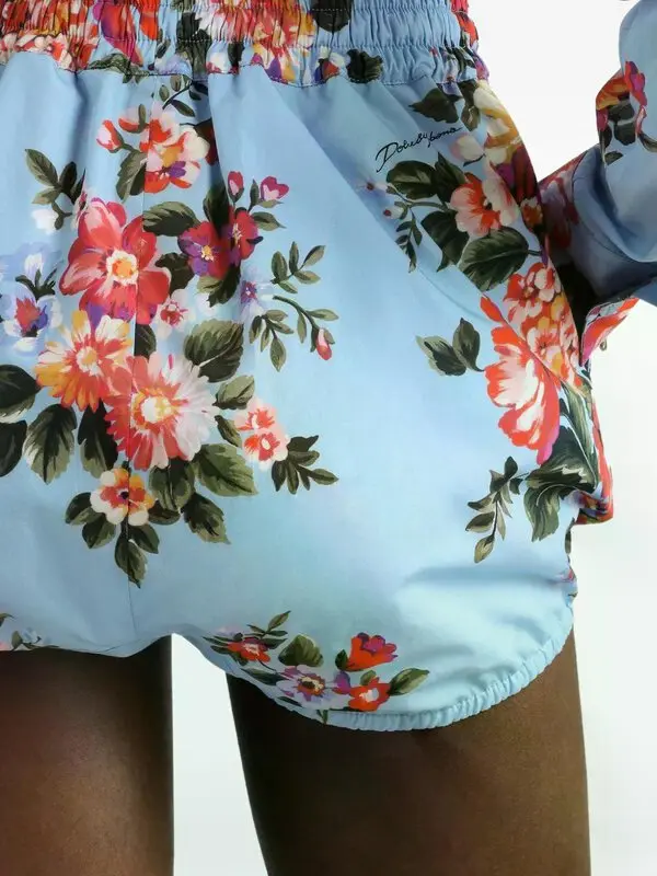 Dolce & Gabbana Floral-pattern Drawstring Shorts