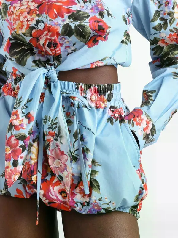 Dolce & Gabbana Floral-pattern Drawstring Shorts