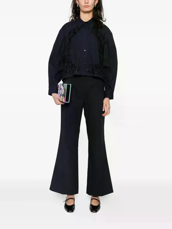Sandro Embroidered Cotton Shirt