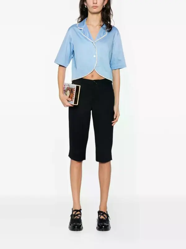 Sandro Beaded Lapel Collar Shirt